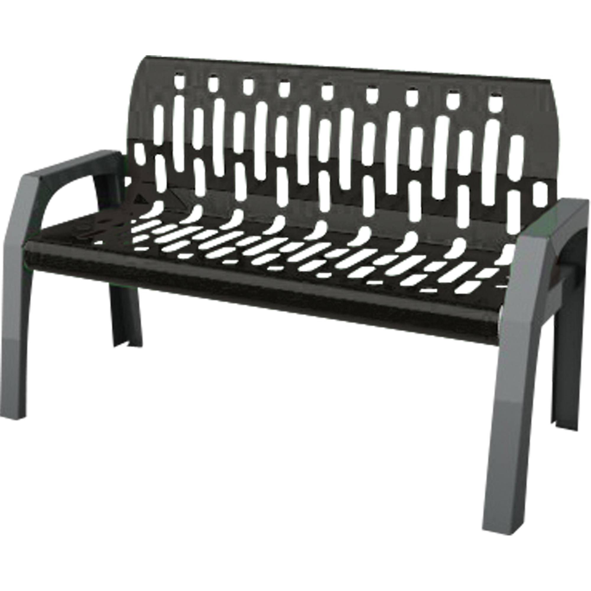 Frost Stream Benches, Steel, 48" L x 25" W x 34" H, Black | Cam Industrial
