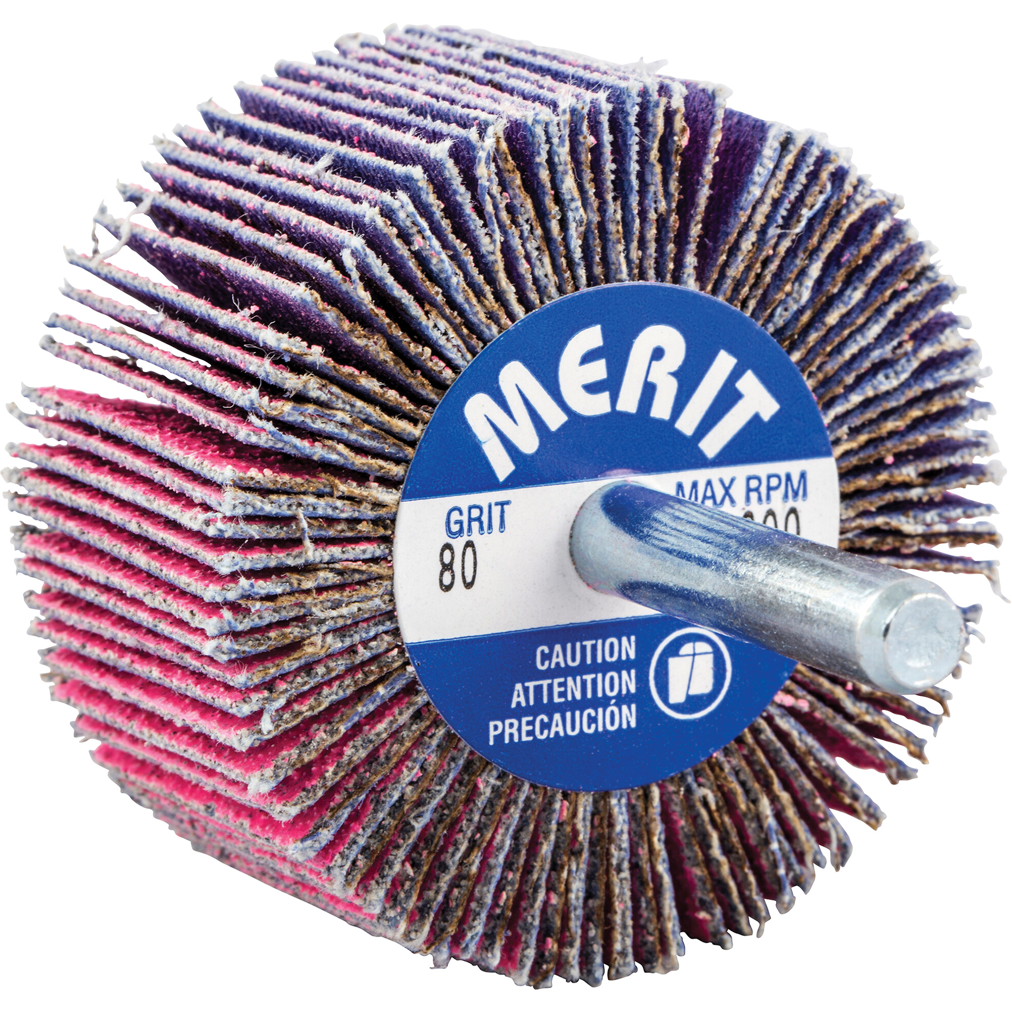 Norton Shank Mounted Mini Flap Wheel, Ceramic Alumina, 80 Grit, 2" x 1 ...