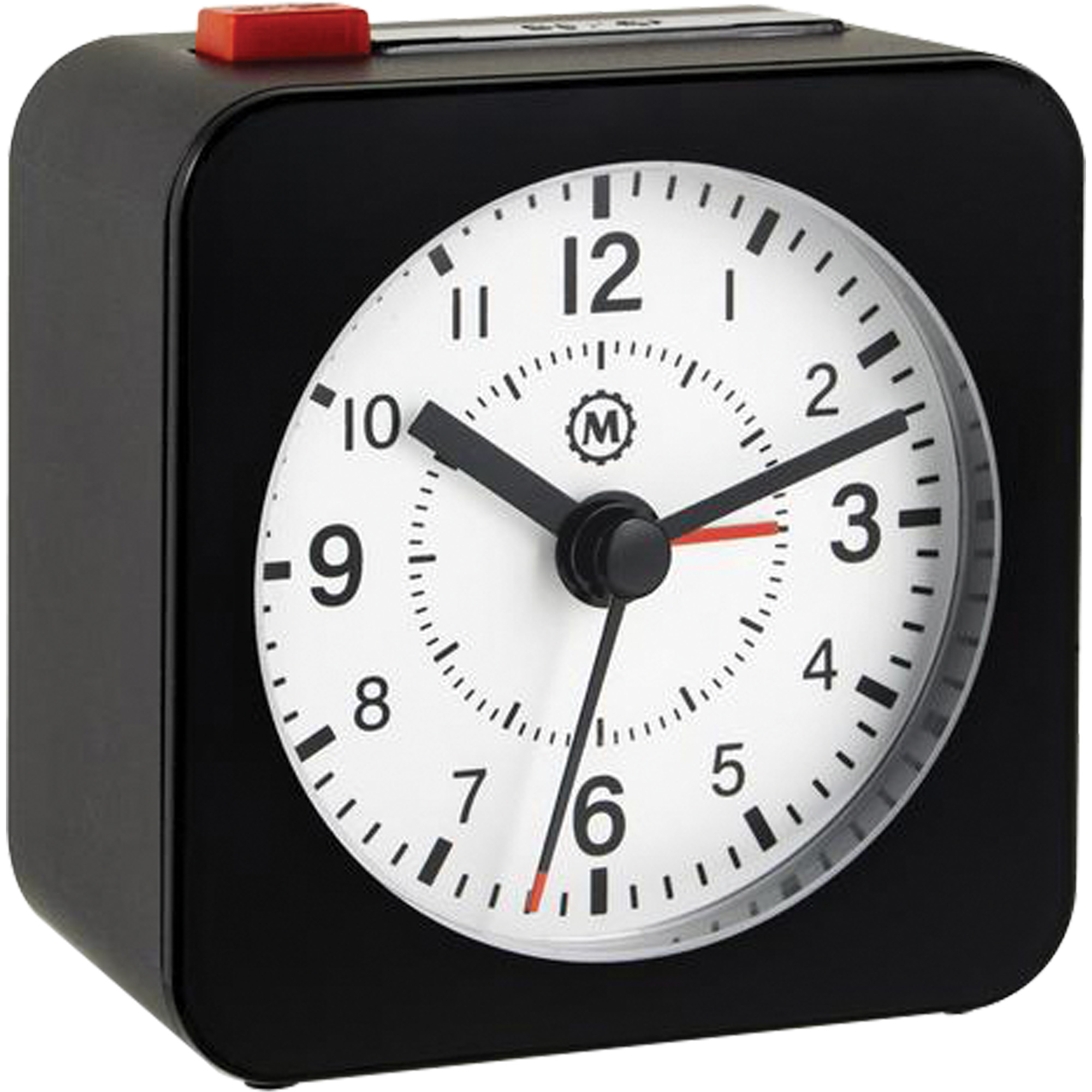 Marathon Mini Non-Ticking Alarm Clock, Analog, Battery Operated, 2.3 ...