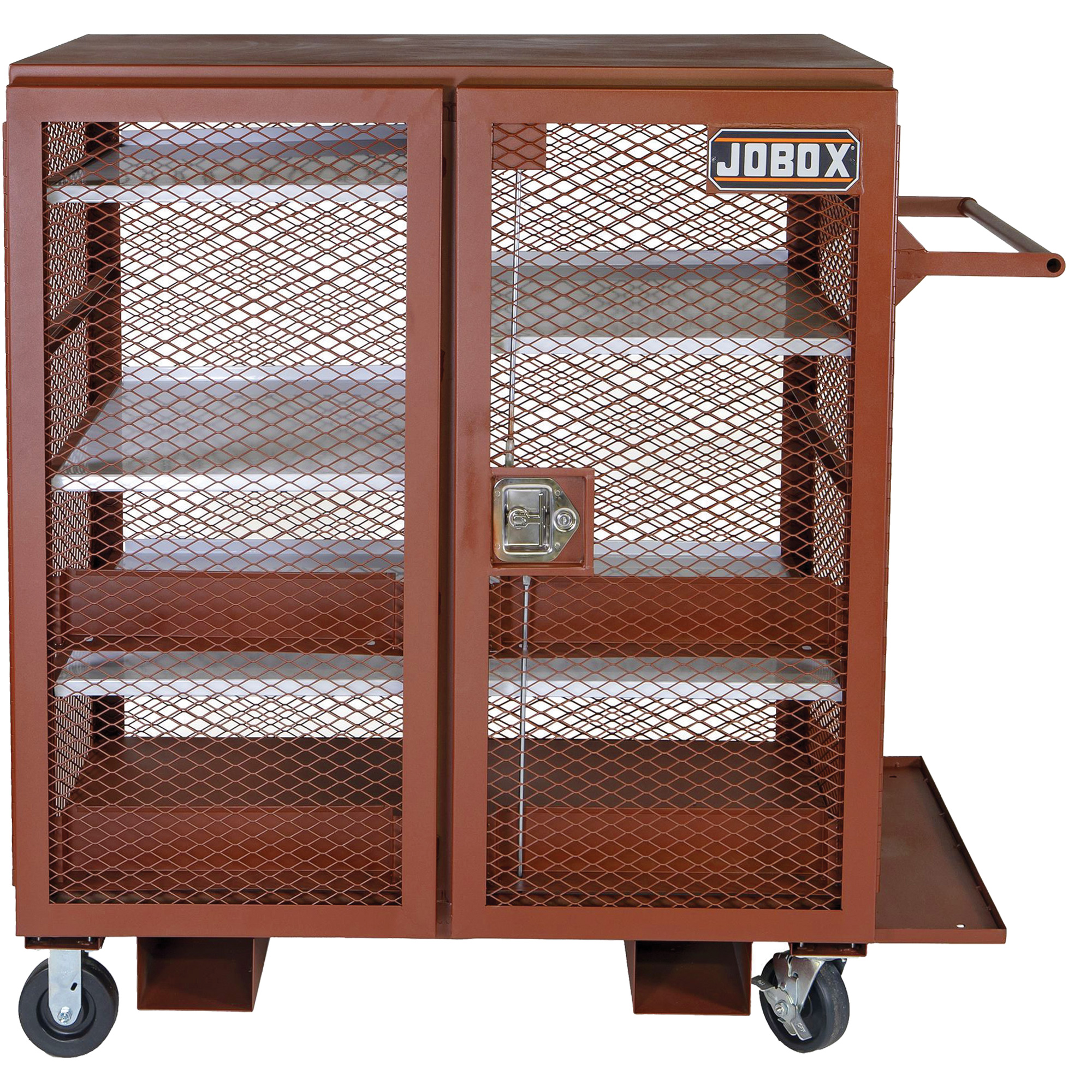 Jobox By Crescent Mobile Mesh Cabinet, Steel, 37 Cubic Feet, Red TEQ806 ...