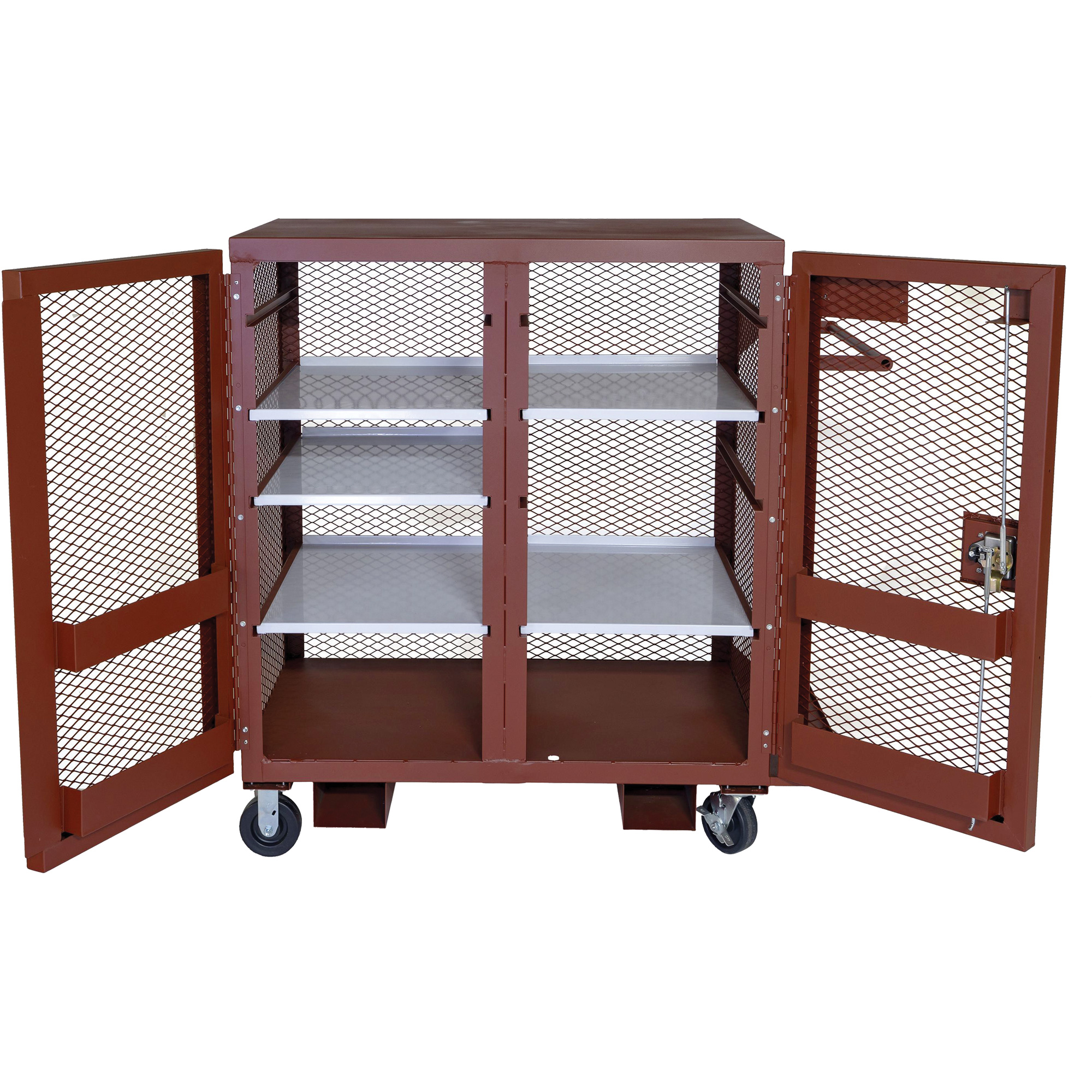Jobox By Crescent Mobile Mesh Cabinet, Steel, 37 Cubic Feet, Red TEQ806 ...