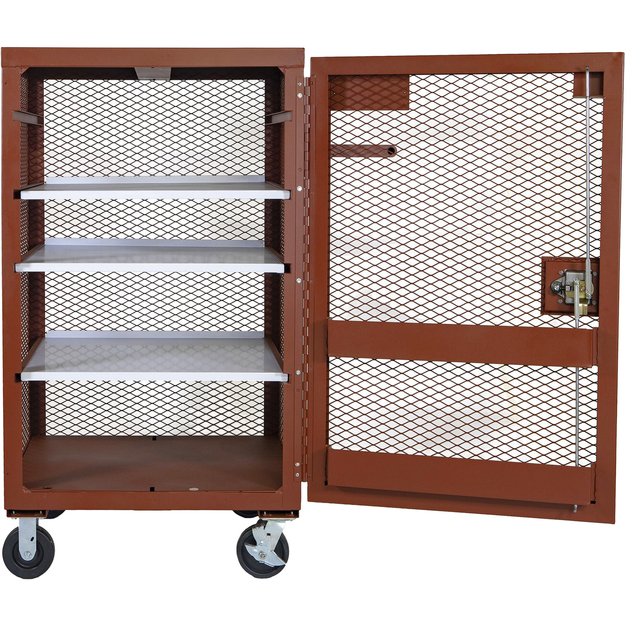 Jobox By Crescent Mobile Mesh Cabinet, Steel, 22 Cubic Feet, Red | Cam ...