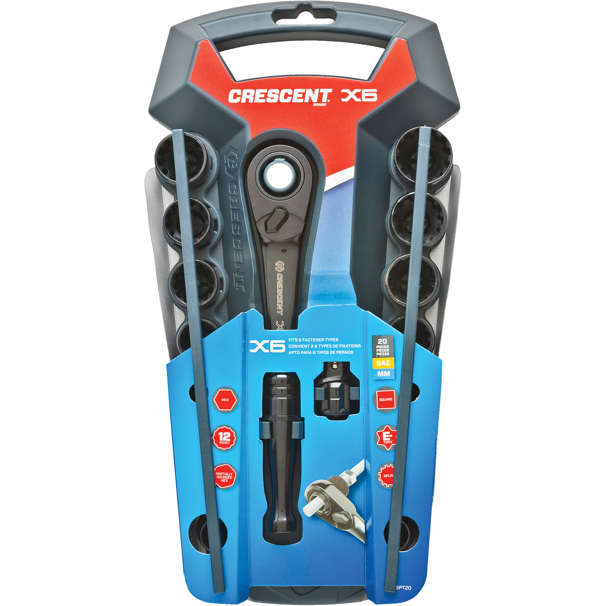 Crescent Socket & Ratchet Set, 20 Pcs, 3/8" Drive Size | Cam Industrial